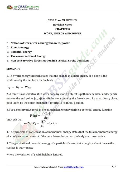 11 Physics Notes Ch6 Internal Medicine Studocu