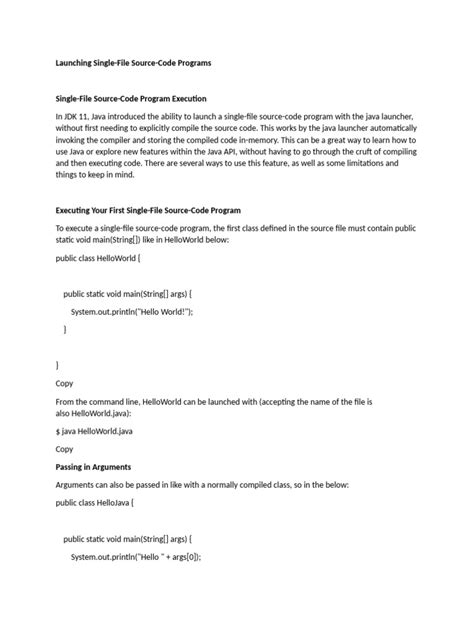 Launching Single File Source Code Programs Pdf Systems Engineering
