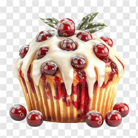 휴일 설탕 프로스팅을 곁들인 축제 크랜베리 머핀 크리스마스 머핀 크랜베리 디저트 명절 대접 Png 일러스트 및 이미지 에 대한 무료 다운로드 Pngtree