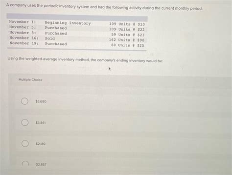 Solved A Company Uses The Periodic Inventory System And Had Chegg Com