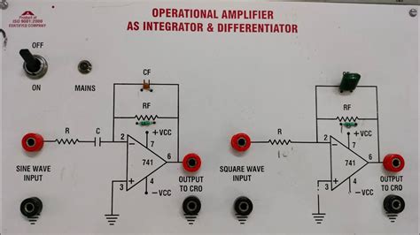 Ic 741 Operational Amplifier In Differentiator And Integrator Theory And Practical Youtube