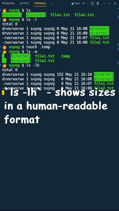 01 `ls` Command How To List Files And Directories In Reverse Order Linux Commands Shorts