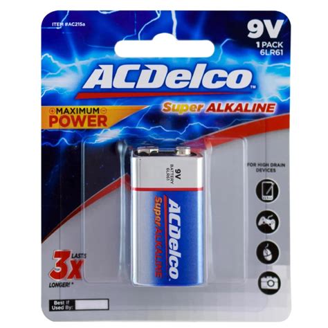 Acdelco Liquid Alkaline Battery 9 Volt Pack Waleedtoys