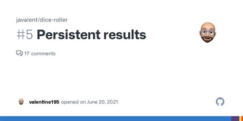 Persistent Results Issue Javalent Dice Roller GitHub