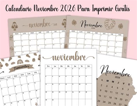 November 2026 Calendars 40 Free Printable Pdf