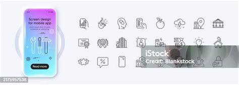 웹 앱용 Qr 코드 인증서 및 자외선 차단선 아이콘 픽토그램 아이콘입니다 전화 모형 그라디언트 화면 벡터 3차원 형태에 대한 스톡 벡터 아트 및 기타 이미지 Istock