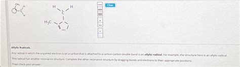 Solved Any Radical In Which The Unpaired Electron Is On A