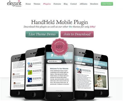 Elegantthemes Handheld Mobile Wordpress Mobile Plugin Info And Reviews