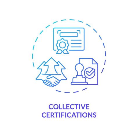 2d Gradient Collective Certifications Icon Creative Isolated Vector
