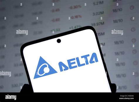 Delta Electronics Logo Is Displayed On Smartphone Delta Electronics Is A Taiwanese Slectronics
