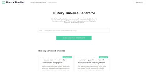 History Timeline Generator History Education With Ai Powered