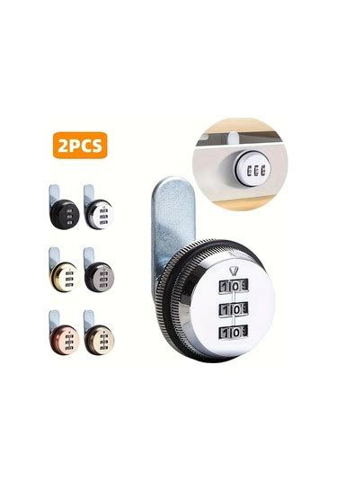 Chuangyinshop Altın 2 Çekmeceli Masa Şifreli Kasa Demir Dolap Kilitleri Çift Kapaklı Dosya
