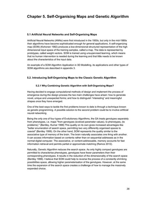 Amiina Bakunowicz Msc Thesis Neural Self Organising Maps And Genetic Algorithm Evolving 3d