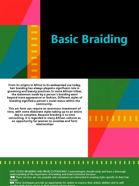 Basic Braiding Pdf Hair Hairstyle