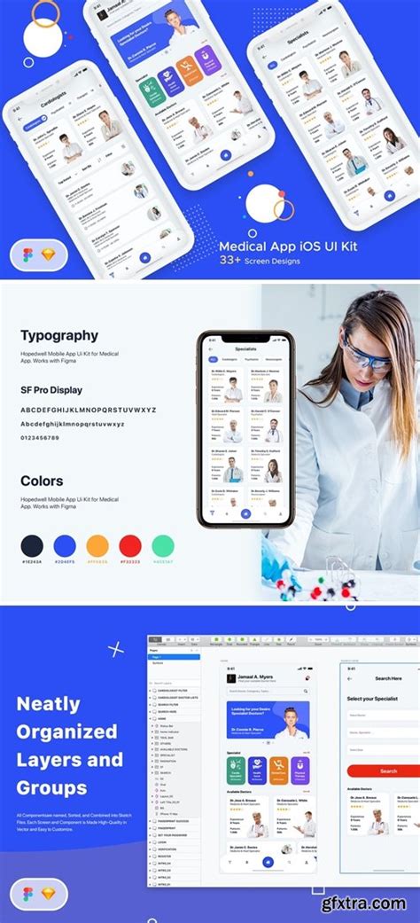 hospital and healthcare mobile app ui gfxtra
