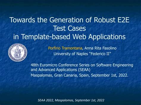 Towards The Generation Of Robust E2e Test Cases In Template Based Web