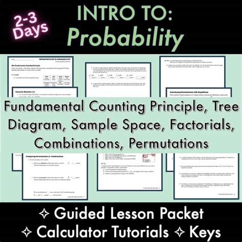 Fundamental Counting Principle Permutation And Combination Lesson Worksheets
