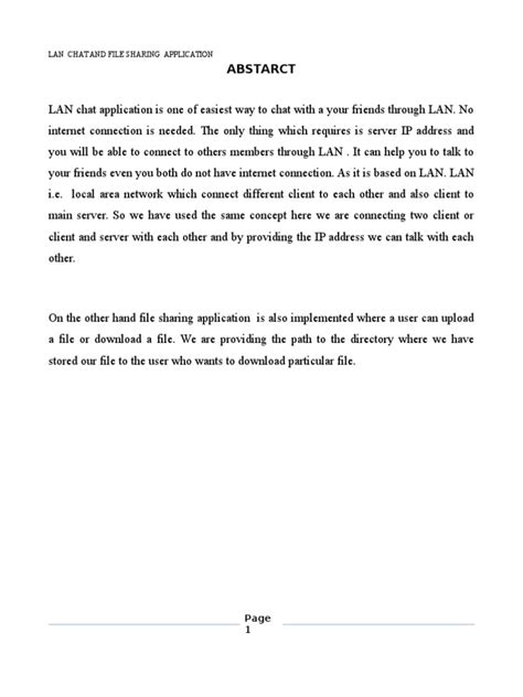 Lan Chat And File Sharing Java Project Pdf Login Internet Relay Chat