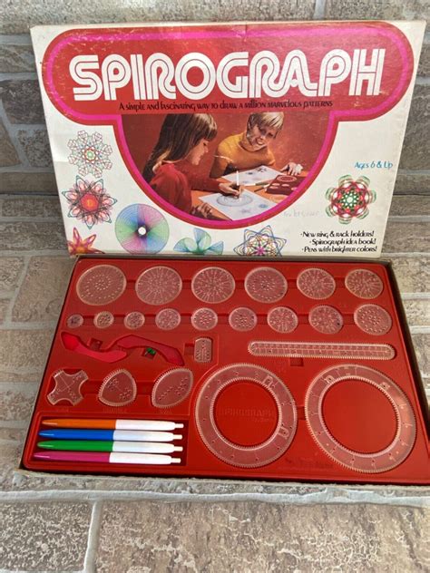 Vintage Spectrograph Drawing Art Set Red Tray Original 1972 Kenner No