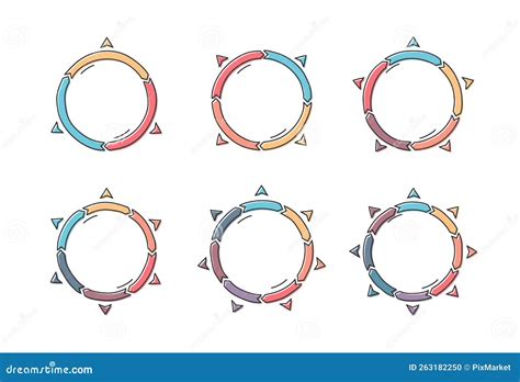Handdrawn Circle Arrows Stock Vector Illustration Of Drawn