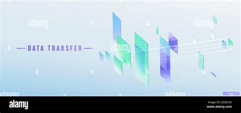 Illustration Of Abstract Stream Information Cyberpunk Big Data And Cybersecurity Cyberspace