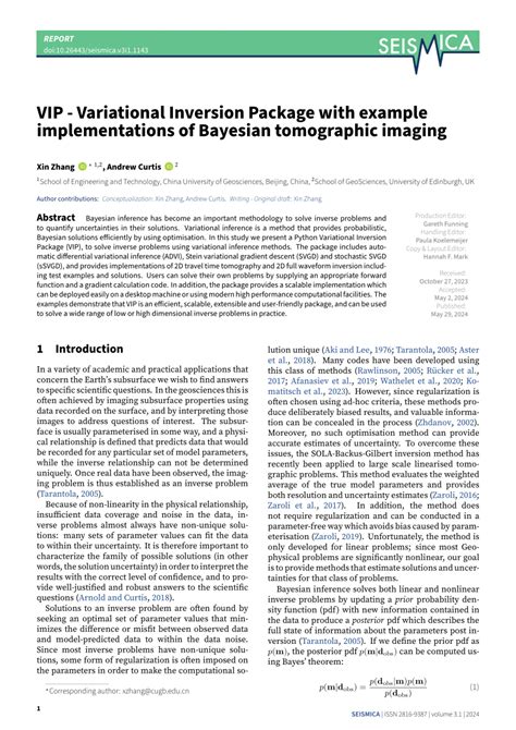 Pdf Vip Variational Inversion Package With Example Implementations Of Bayesian Tomographic