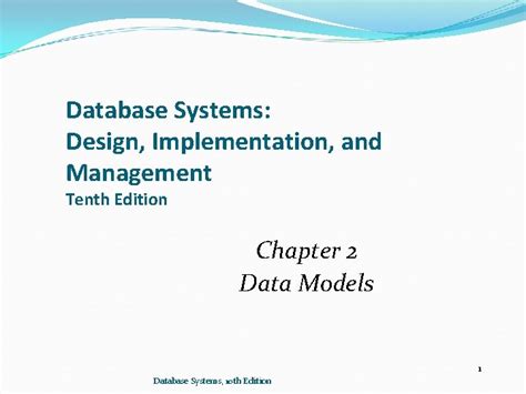 Database Systems Design Implementation And Management Tenth Edition