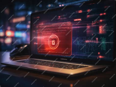 Premium Photo Cyber Security Vigilance Safeguarding Against