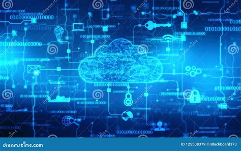 Cloud Computing Technology Background Stock Image Image Of Database Padlock 125508379