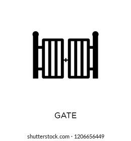 Gate Icon Gate Symbol Design Architecture Stock Vector Royalty Free
