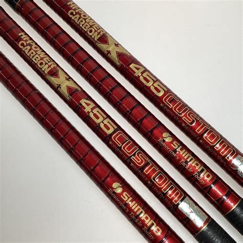 【全体的に状態が悪い】§§【1円スタート】 Shimano シマノ 【ジャンク】遠投竿 ハイパワーカーボンx455カスタム 4本セット 全体的