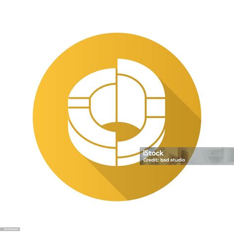 3 차원 다이어그램 플랫 디자인 긴 그림자 문일 체 아이콘 3 스페이스 링 정보의 상징적 표현 컴퓨터 과학 통계 데이터 시각화 벡터 실루엣 일러스트레이션 0명에 대한 스톡