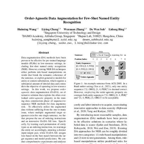 order agnostic data augmentation for few shot named entity recognition acl anthology