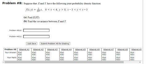 Solved Problem 8 Suppose That X And Y Have The Following Chegg Com