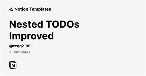 Nested Todos Improved Template Creator Notion Marketplace