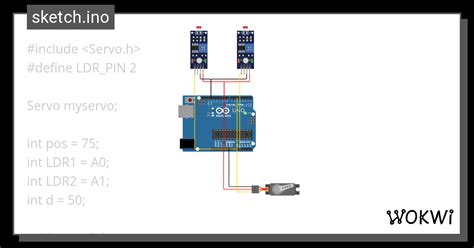 2 Ldr And Servo Wokwi Esp32 Stm32 Arduino Simulator