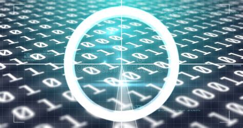 image of scope scanning over binary coding data processing stock