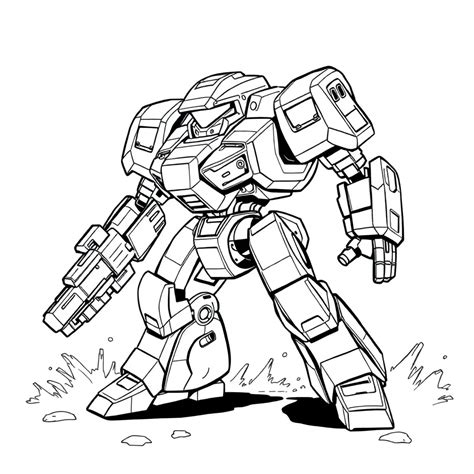 Discover Top Mecha Coloring Pages For Creative Fans