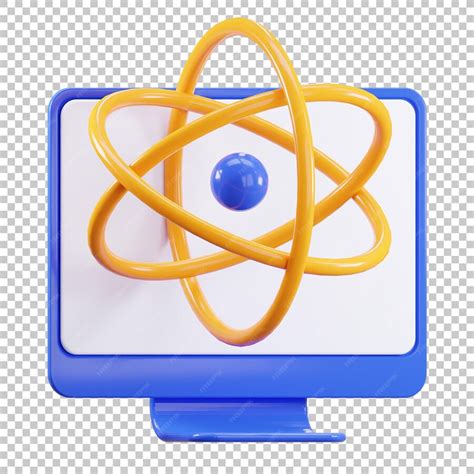 Premium Psd 3d Render Illustration Of Computer Science Atomic