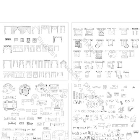 Common Library Cad Drawings Decors And 3d Models Dwg Free Download Pikbest