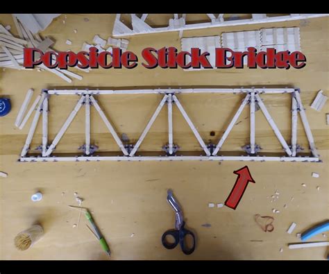Popsicle Stick Bridge With 100 Sticks