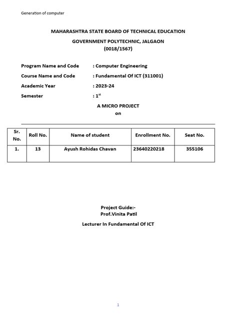 Ict Microproject Final Pdf Integrated Circuit Microprocessor