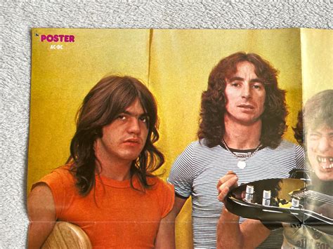 Ac Dc Angus Young Bon Scott 1977 Poster Swedish Poster Music Magazine
