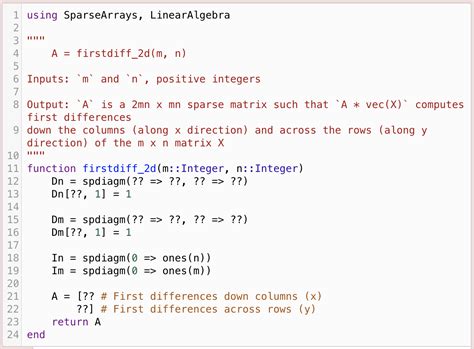 Solved Using SparseArrays LinearAlgebra A Text Chegg