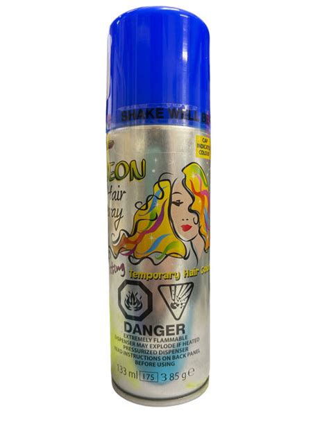 Neon Hair Spray Blue 133ml Whip It Up Cake Supplies