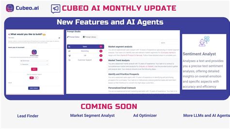 Cubeo Ai Monthly Update New Tools And Ai Agents