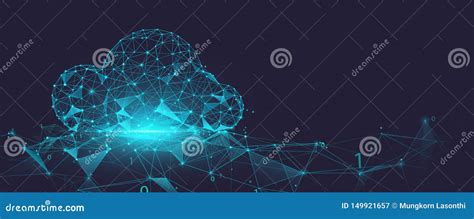 Data Cloud Storage Network From Lines Triangles And Particle Style