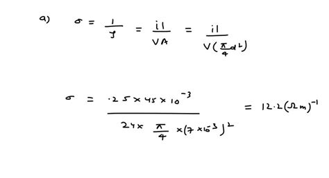 A Compute The Electrical Conductivity Of A 7 0 Mm 0 28 In Diameter Cylindrical Sil Icon