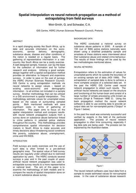 PDF Spatial Interpolation Vs Neural Network Propagation As A Method Of Extrapolating From