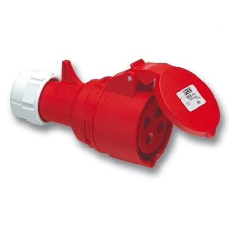 PCE Trailing Socket 32A 3P N E 400V IP44